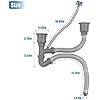 Double Kitchen Sinks Drain Pipe Kit, Expandable All In One Sink Drain ...