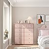 EnHomee Chest of Drawers Bedroom with 12 Drawers Pink Drawers for Girls ...