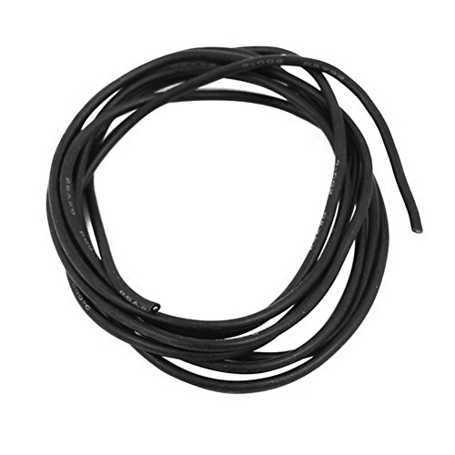 3Ft 26AWG Black Gauge Flexible Stranded Copper Cable Silicone Wire for ...
