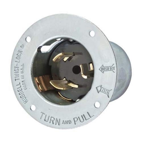 Hubbell CS6377 Locking Inlet, 50 amp, 125V, 2 Pole and 3 Wire: Amazon ...