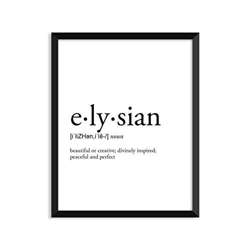 Amazon.com: Elysian definition - Unframed art print poster or greeting ...