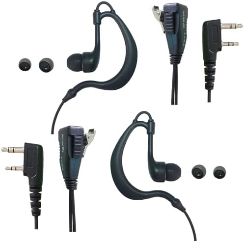 Amazon.com: G Shape in-Ear Headphone Two Way Radio Earpiece with PTT 2 ...