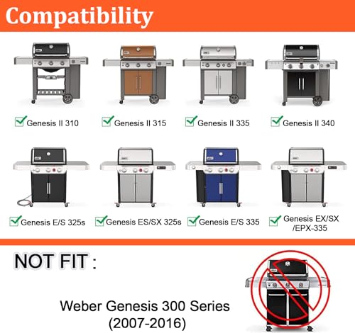 QuliMetal 66032 Flavorizer Bars for Weber Genesis II/LX 300 Series ...
