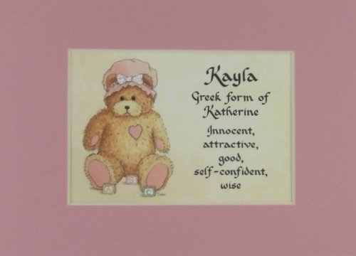 Amazon.com : Kayla Personalized Baby Name Nursery Wall Decor Keepsake ...