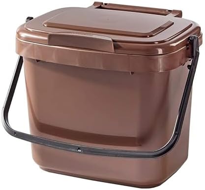 Easy Eco 5L Green Plastic Kitchen Compost Caddy/Food Bin for Food Waste ...