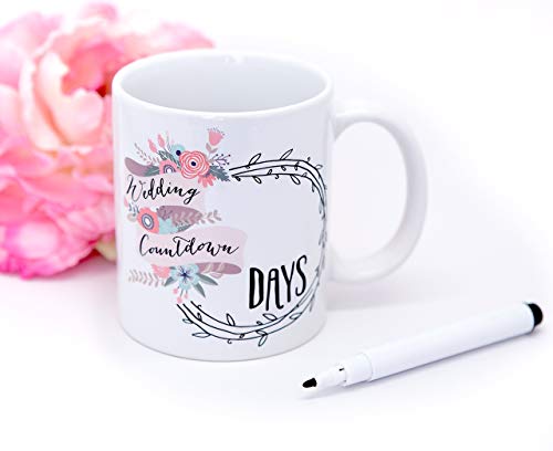 Amazon.com: Bridal Shower Gift Wedding Countdown Mug - Gift for Bride ...
