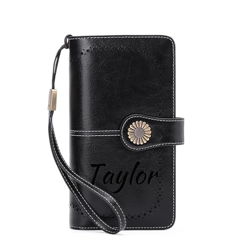 Amazon.com: Custom Wristlet Wallet,Personalized Engraved Name Wallets ...