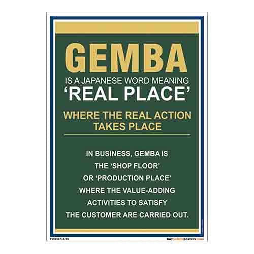 buysafetyposters.com - Gemba Real Place Poster In English Vinyl Sun ...