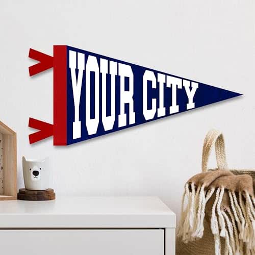 Amazon.com: Custom City Felt Pennant Flag, Personalized Felt Banner ...