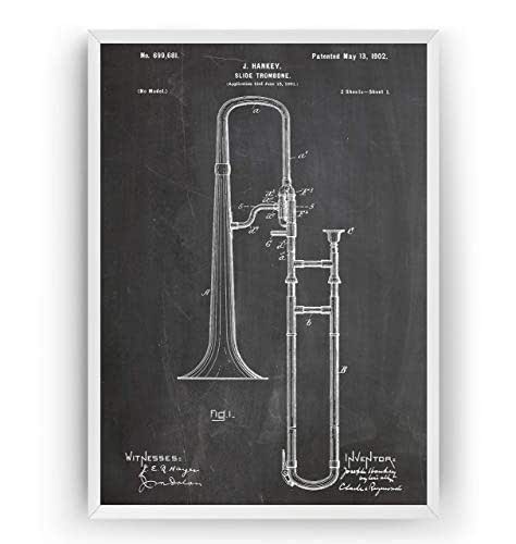 Amazon.com: Magic Posters Slide Trombone 1902 Patent Print - Brass Band ...