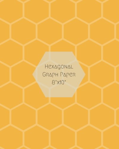 Hexagonal Graph Paper 8"x10": Orange Notebook, Design Book, Work Book ...