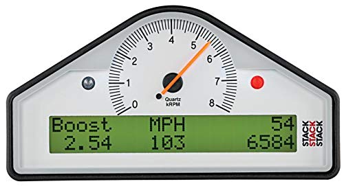 Amazon.co.jp: STACK ST8130-038W ホワイト 0-3-8k RPM ストリートダッシュディスプレイシステム : 車＆バイク