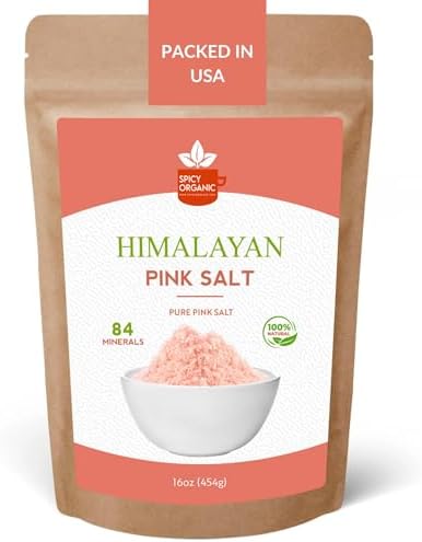 Amazon.com : SPICY ORGANIC Pink Himalayan Salt, Fine Ground Sea Salt ...
