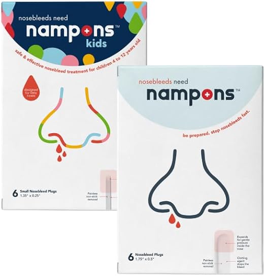 Amazon.com: Nampons for Nosebleeds Family Value Pack - 6 Adult & 6 ...