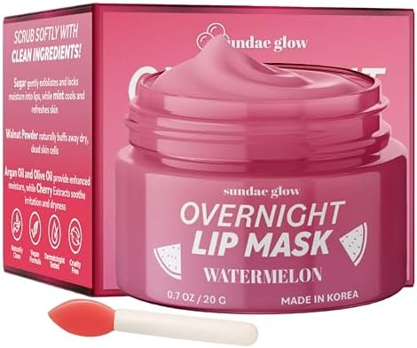 Amazon.com : Sundae Glow Lip Mask with Watermelon – Overnight Lip ...