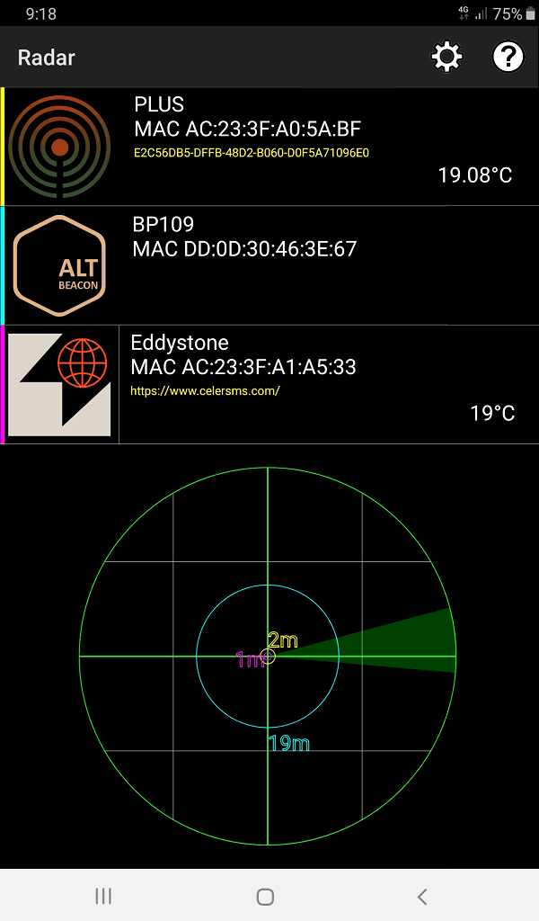 Beacon Radar Pro: track Bluetooth beacons, estimate distance, monitor ...