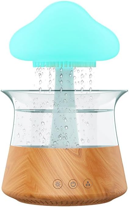 Rain Cloud Humidifier - Water Sounds Raindrop Humidifiers, Mushroom ...