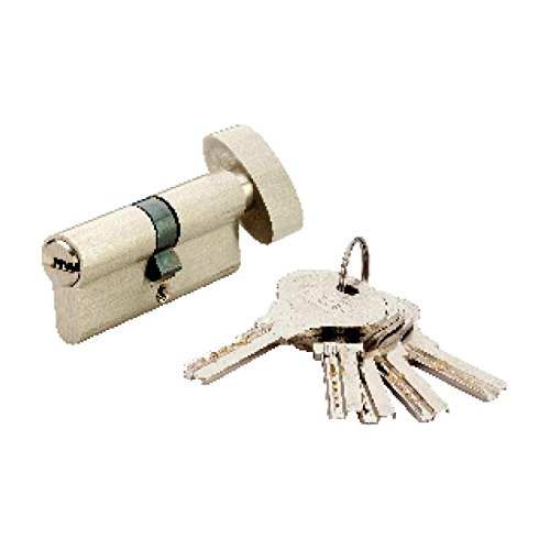 PLATUS 80mm Brass One Side Key & One Side Knob Cylinder with 5 Utra Key ...