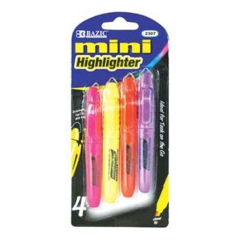 Amazon.com: BAZIC Mini Fluorescent Highliter w/ Cap Clip : Office Products