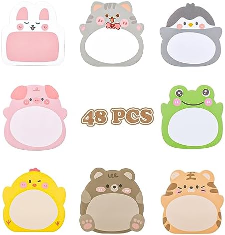 FRIUSATE 960 Sheets Animal Sticky Notes Cute Cartoon Sticky Notes Self ...