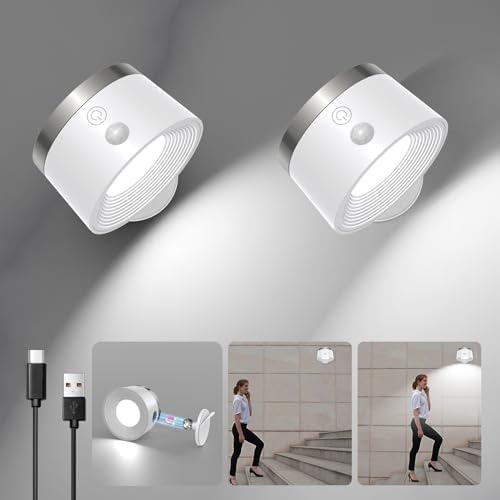 Rechargeable Motion Sensor Wall Light with Remote - Magnetic Wireless ...