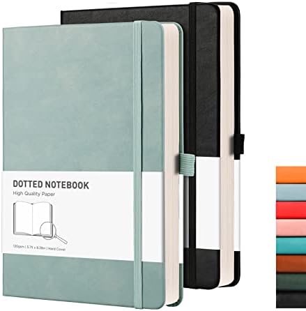 RETTACY A5 Dotted Notebook 2 Pack - Bullet Dot Grid Journal with 320 ...