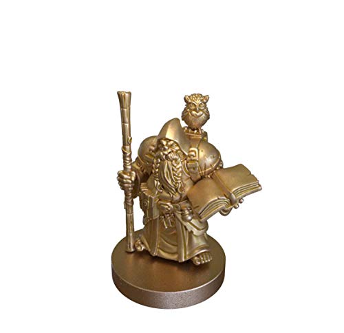 Amazon.com: Dwarven Wizard in Premium Golden Bronze Metal Miniature ...