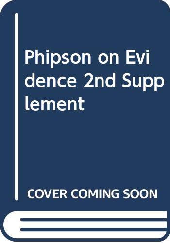 Phipson on Evidence (2nd Supplement) : Buy Online at Best Price in KSA ...