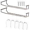 Amazon.com: Cosmos 2 Pcs Wine Glass Holder Shelf Under Cabinet Wire ...