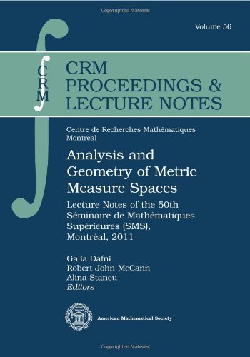 Analysis And Geometry Of Metric Measure Spaces Lecture Notes Of The 50th Seminaire De