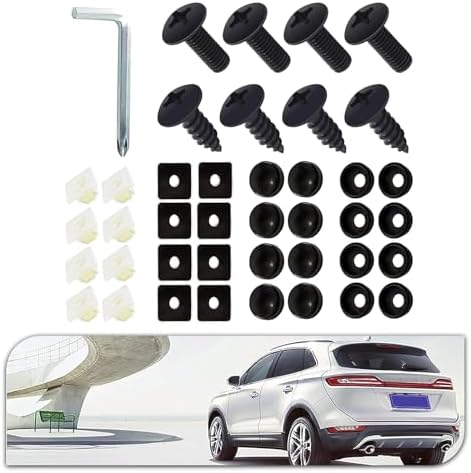 Amazon.com: jokormo 8 Sets Car License Plate Frame Screws Kit, M6 ...