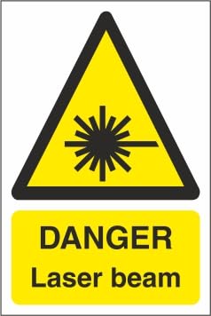 danger laser beam - safety sign board, Foam board fixed with Waterproof ...