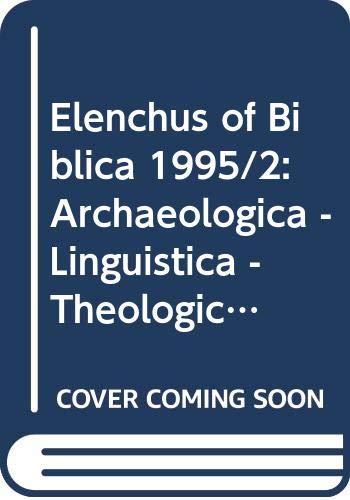 Amazon | Elenchus of Biblica 1995/2: Archaeologica - Linguistica ...
