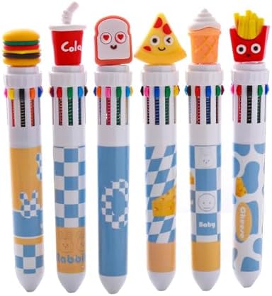 ZHUYAO-Pack of 8 Ballpoint Pens, 10-in-1 Creative Cute Cartoon Pen, 10 ...