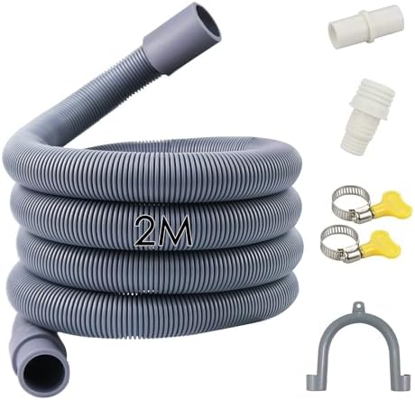 Quanerba 2m Washing Machine Waste Pipe Extension, Universal Dishwasher ...
