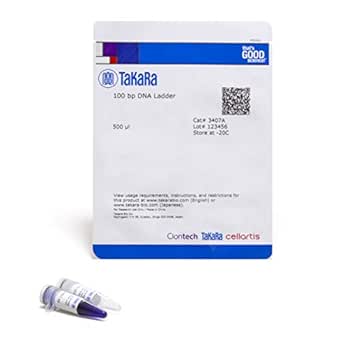 Amazon.com: 100 bp DNA Ladder, (Takara Bio Cat. No. 3407A) : Industrial & Scientific