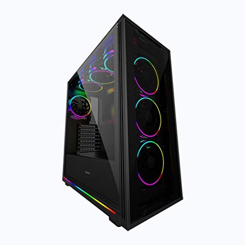 Game Max View Argb PC Gaming case, ATX, 3 x 120mm Razor Fans Included ...