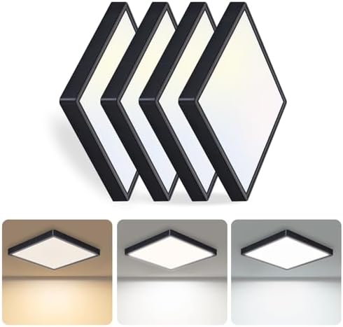 12 inch Square LED Ceiling Light, 24W CRI 90, 5000K Daylight Super ...