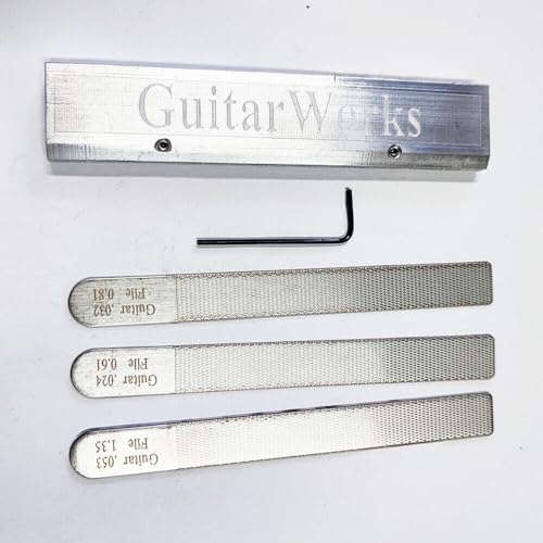 Amazon.com: Guitar Nut Files and Fret Crowning Tool Set 4Pcs Steel ...
