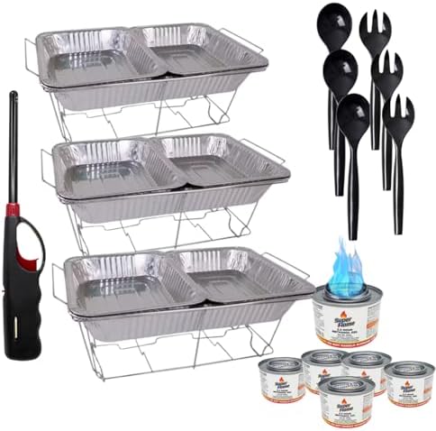 Amazon.com: Disposable Chafing Dish Buffet Set, Food Warmers for ...