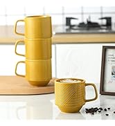 Amazon.com: Adewnest Stackable Coffee Mugs with Rack : Ceramic Coffee ...