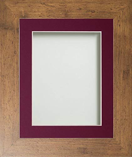 Frame Company Watson Range Rustic A4 Picture Photo Frame with Plum ...