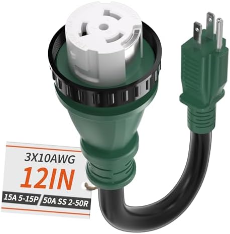 Amazon.com: 50 Amp to 110 Volt RV Adapter Plug with Locking Connector ...