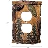 BLACK FOREST DECOR Rustic Cabin Decor Pinecone & Pine Tree Outlet Cover ...