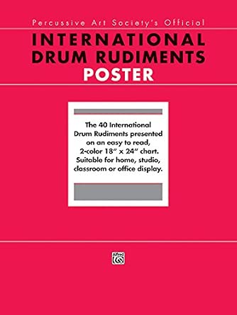 Poster: The 40 International Drum Rudiments Presented on an Easy to ...