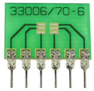 6 Pin SIP Surface Mount Integrated Circuit Adapter (0.4" x 0.6 ...