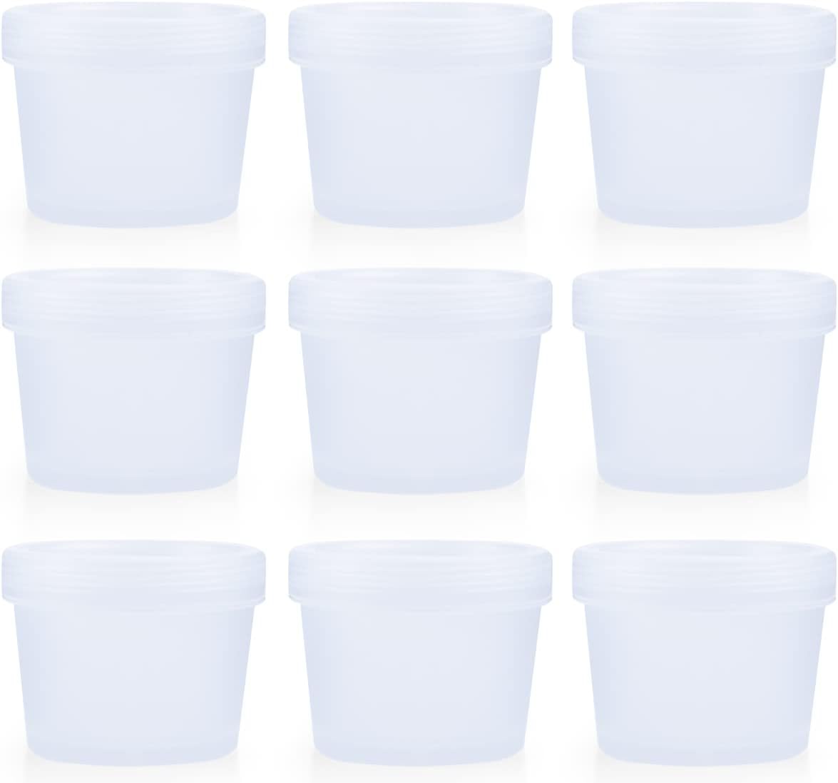 Amazon.com: 9Pcs 3.4oz/100ml Cosmetic Pot Jars,Empty Wide-Mouth Plastic ...