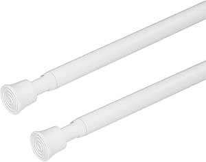 KXLIFE 2Pcs Tension Curtain Rod 28 to 40 Inch, Adjustable Small Spring ...