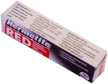 Hermetite Red Semi-Hardening Gasket Compound 50g : Amazon.co.uk: Automotive
