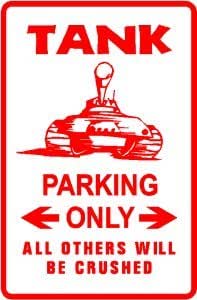 Amazon.com: Texsign Tank Parking Sign * st Military Army Combat : Home ...